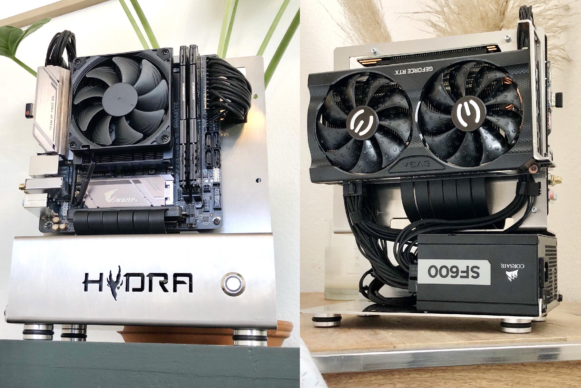OCPC Hydra Mini ITX Case Open Frame Gaming Computer 