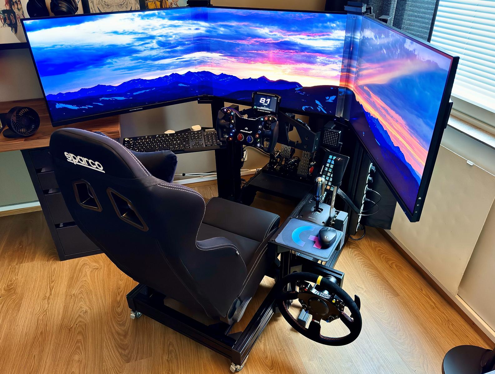 Desktop and simracing station. One shared PC. : r/battlestations